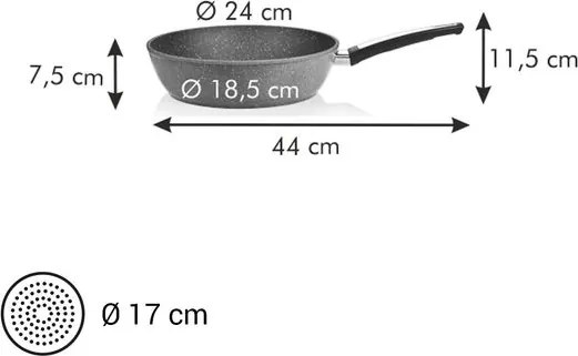 TESCOMA Pánev hluboká i-PREMIUM Stone ø 24 cm