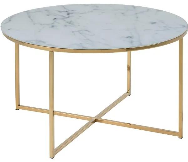 Konferenční stolek Alisma, 80 cm, zlatá