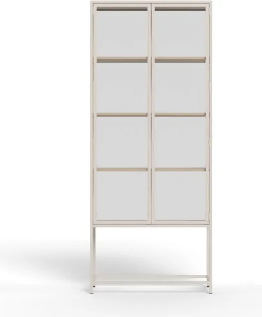 Vitrína Seaford 77x185,6 cm šedá