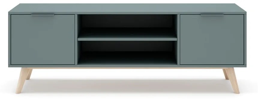 Zelenošedý TV stolek 140x53 cm Pisco – Marckeric