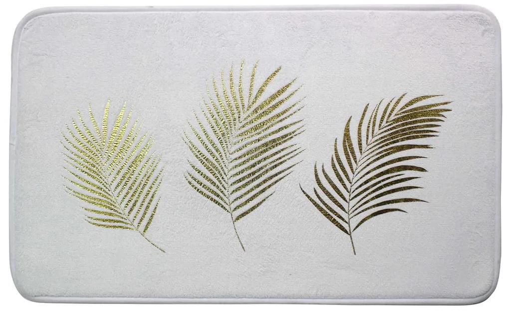 Douceur Koupelnový kobereček ORBELLA 45 x 75 cm Bílý Pírka Barva: Zlatá