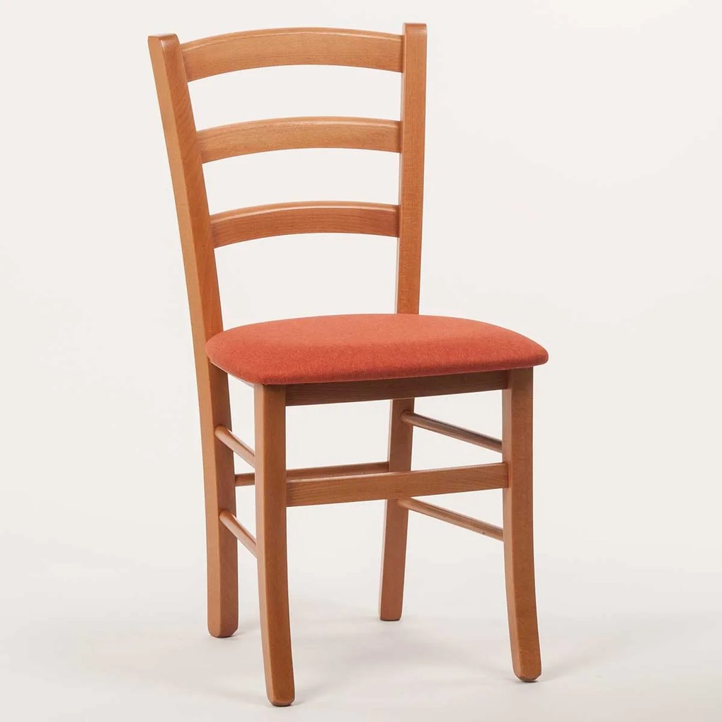 Židle VENEZIA s čalouněným sedákem rustikál LUX camel 2