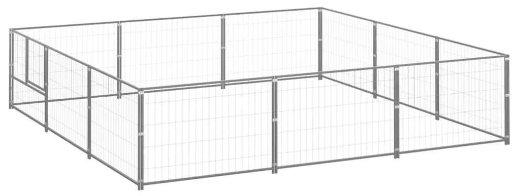 Psí kotec stříbrný 9 m² ocel