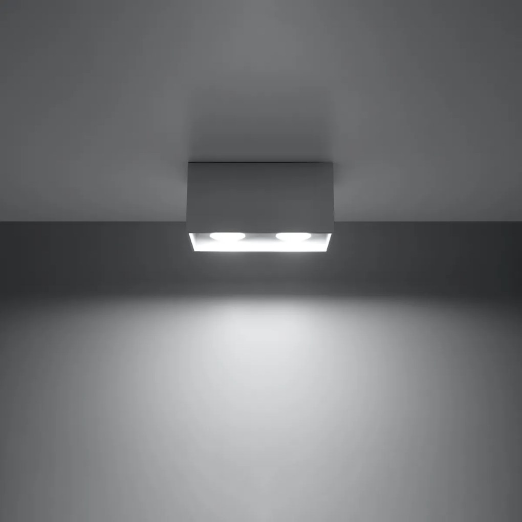 Sollux Lighting Stropní svítidlo QUAD šedé