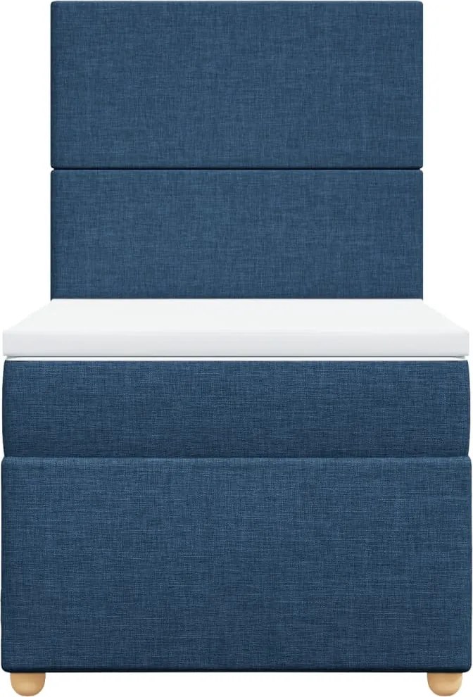Box spring postel s matrací modrá 80x200 cm textil 3291106
