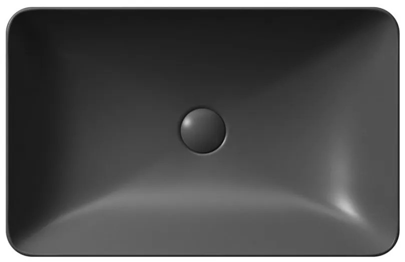 GSI PURA keramické umyvadlo na desku 60x38cm, černá mat 883726