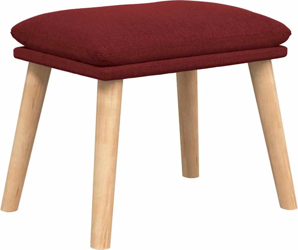 Relaxační křeslo s podnožkou vínové textil 3097890