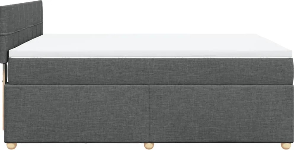 Box spring postel s matrací tmavě šedá 160x200 cm textil 3286732