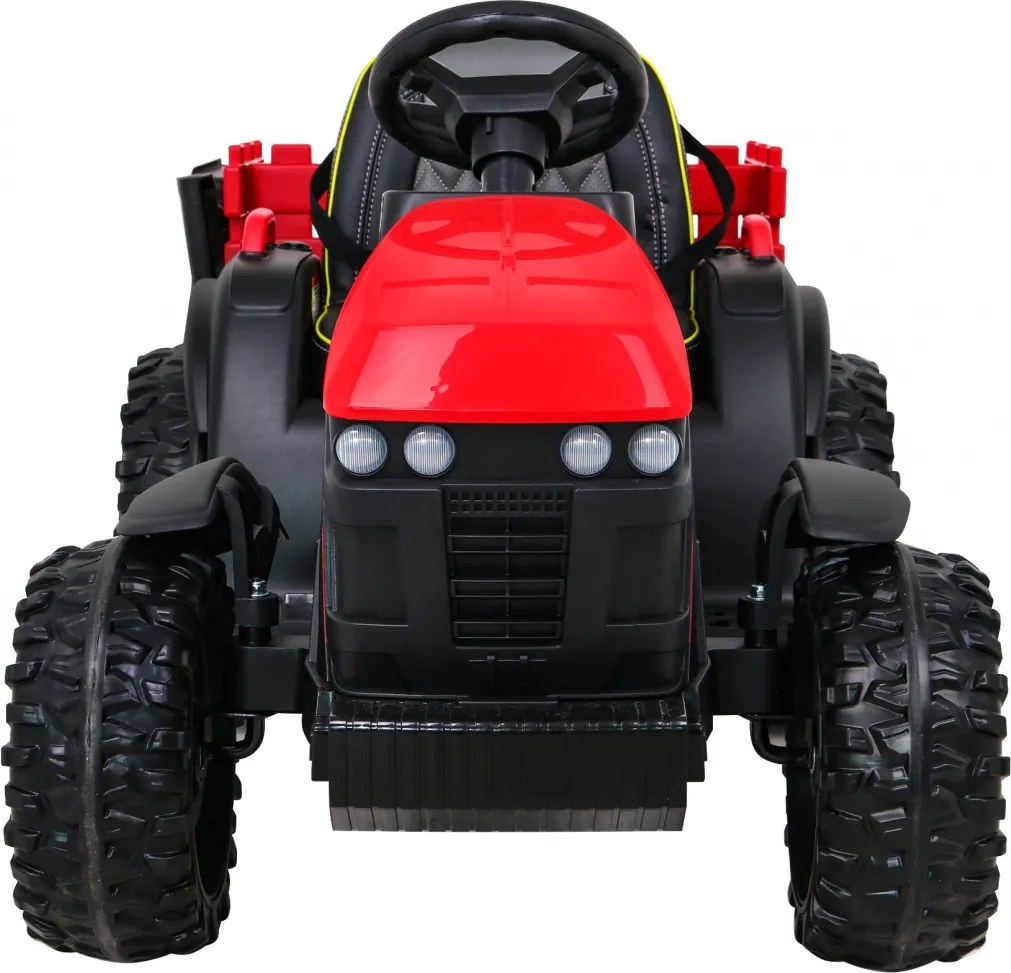 Ramiz Titánový traktor s přívěsem červený