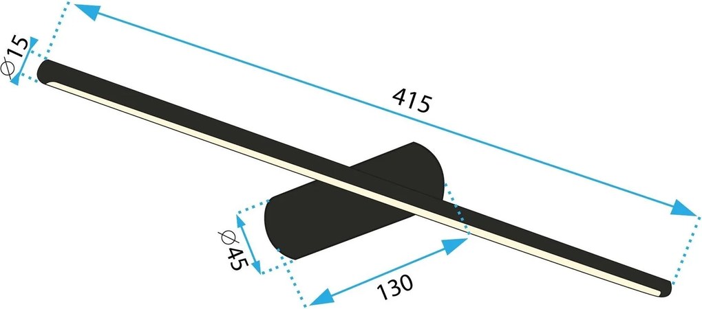 Koupelnové LED svítidlo APP1344-W 41,5 cm zlaté/neutrální bílá