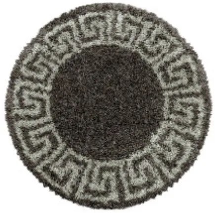 Ayyildiz koberce Kusový koberec Hera Shaggy 3301 taupe kruh - 80x80 (průměr) kruh cm