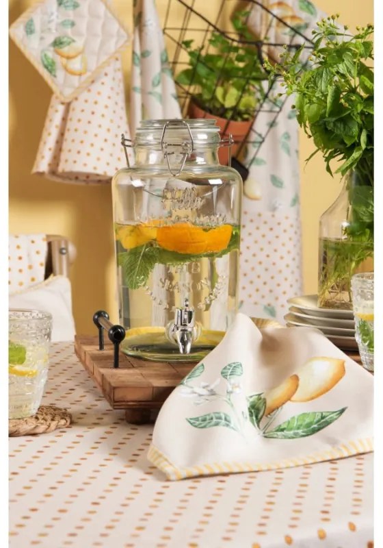 Bavlněný běhoun s motivem citrónů Lemons & Leafs – 50x160 cm