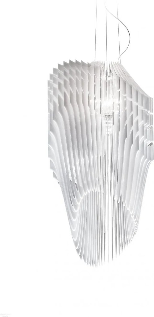 Slamp Avia suspension M, bílé designové svítidlo od Zaha Hadid, 3x52+1x50W, délka 100cm