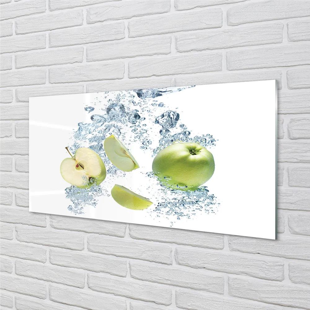 Skleněný panel Voda jablko nakrájený 140x70 cm