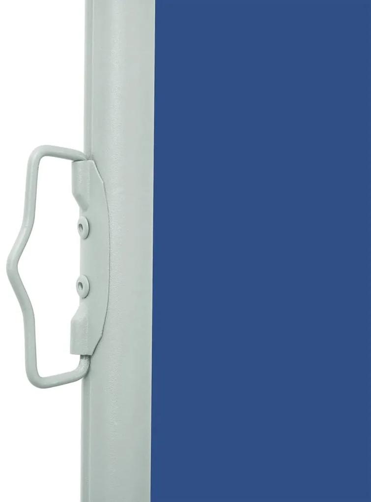 vidaXL Zatahovací boční markýza/zástěna na terasu 170 x 300 cm modrá