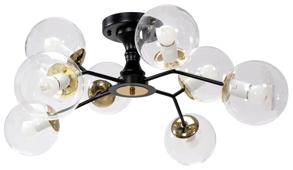 Toolight, stropní svítidlo skleněné koule 8xE27 APP1135-8C, OSW-40108