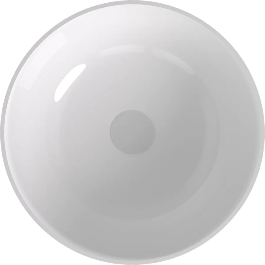 Polysan Polysan, BANERA ROUND umyvadlo na desku, litý mramor, Ø 39 cm, bílá, 14337