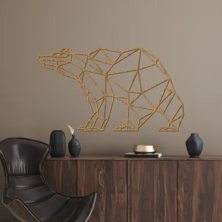 Dřevěný geometrický medvěd - dekorace na zeď I SENTOP HDF0244