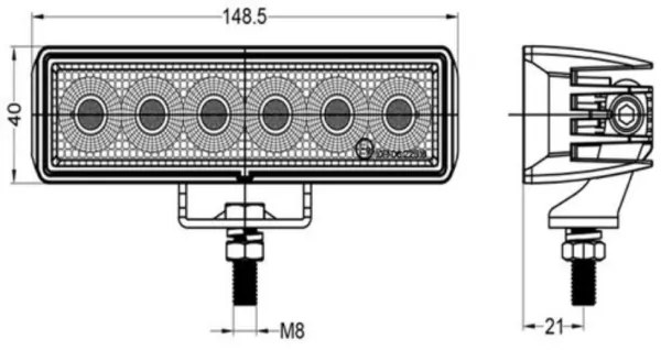 LED Bodové svítidlo pro automobil OSRAM LED/24W/10-30V IP68 5700K