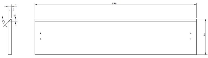 Mexen Orio, koupelnová skříňka 90 cm, 2 zásuvky, bílá matná, 91A10-09047-2-BFF01
