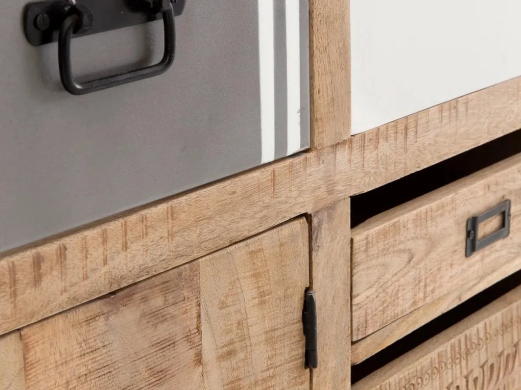 furniture-nabytek.cz - Masivní umyvadlová skříňka Padma z mangového dřeva, lakovaná, přírodní barva