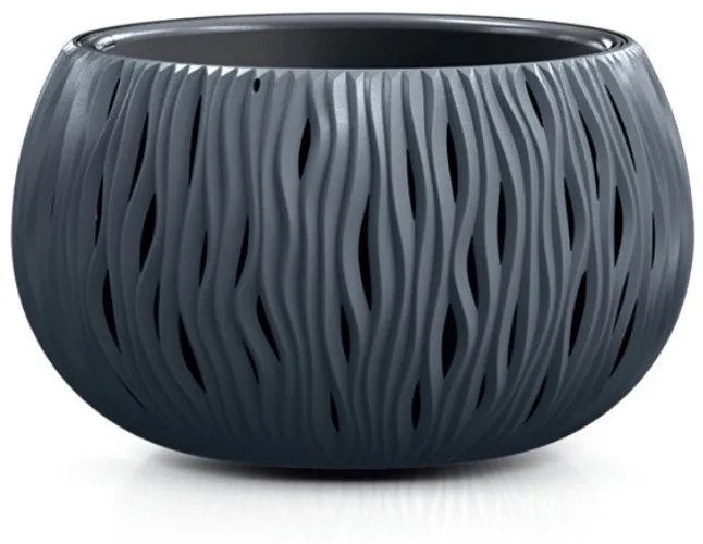 PROSPERPLAST Květináč - SANDY BOWL Průměr: 47,8 cm, Barva: antracit