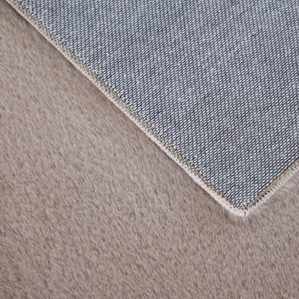 Ayyildiz, Kusový koberec Pouffy 5100 Beige, 80x150, béžová, obývací pokoj