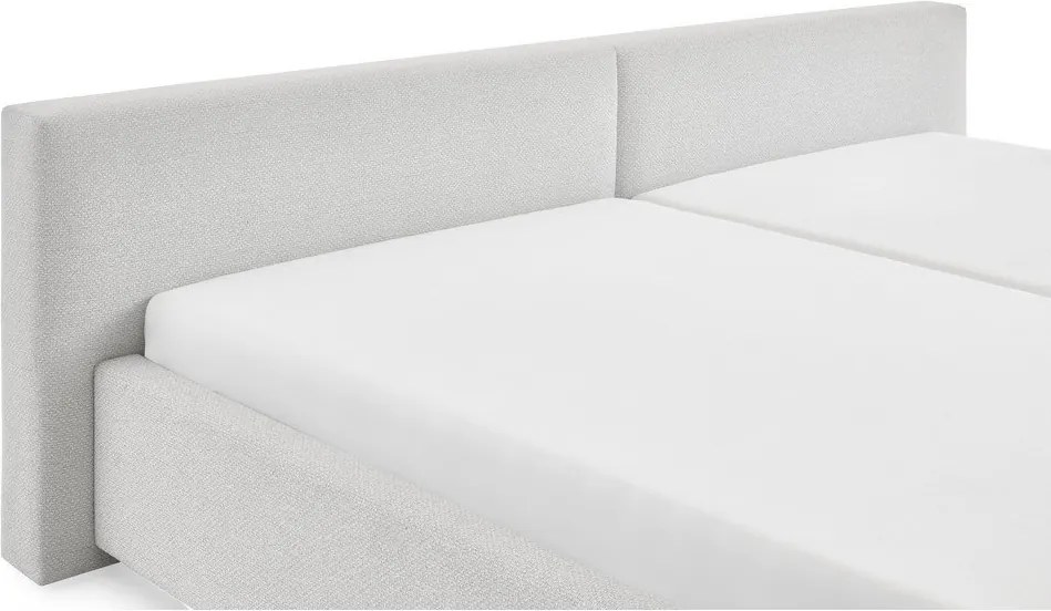 Šedá čalouněná dvoulůžková postel s úložným prostorem s roštem 200x240 cm Cube – Meise Möbel