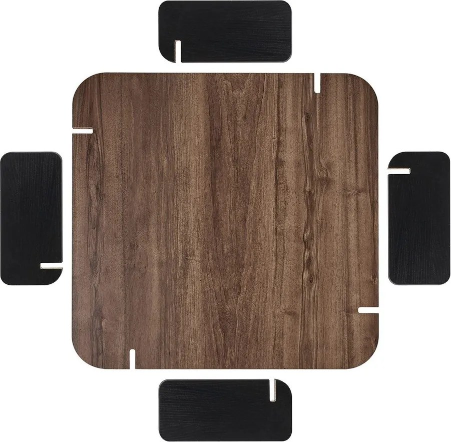 Hnědý konferenční stolek 90x90 cm Marais – Nordure