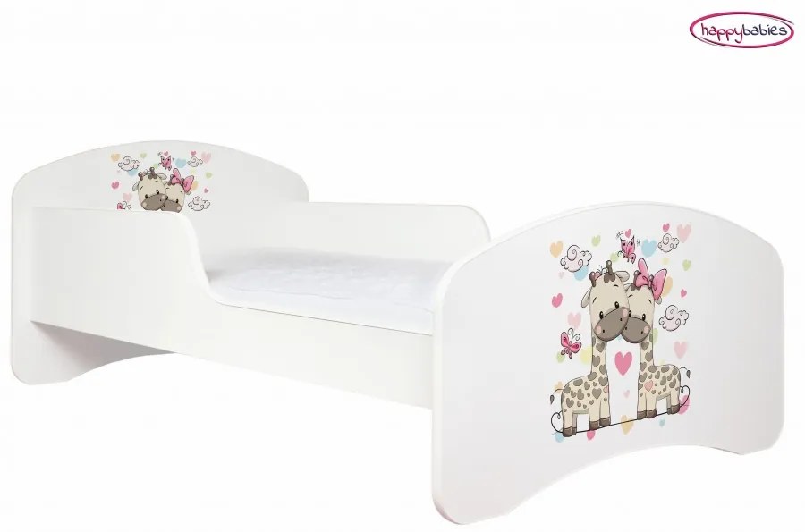 Dětská postel s obrázkem Animals 190x90 cm ŽIRAFKY