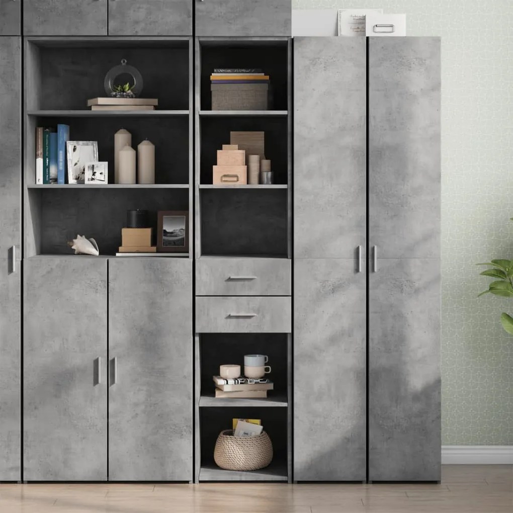 Skříň highboard betonově šedá 40x42,5x185 cm kompozitní dřevo 3281444