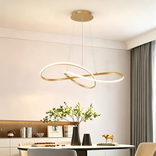 BRILAGI - LED Stmívat. lustr na lanku INFINITY LED/80W/230V 80x80 cm zlatá + DO