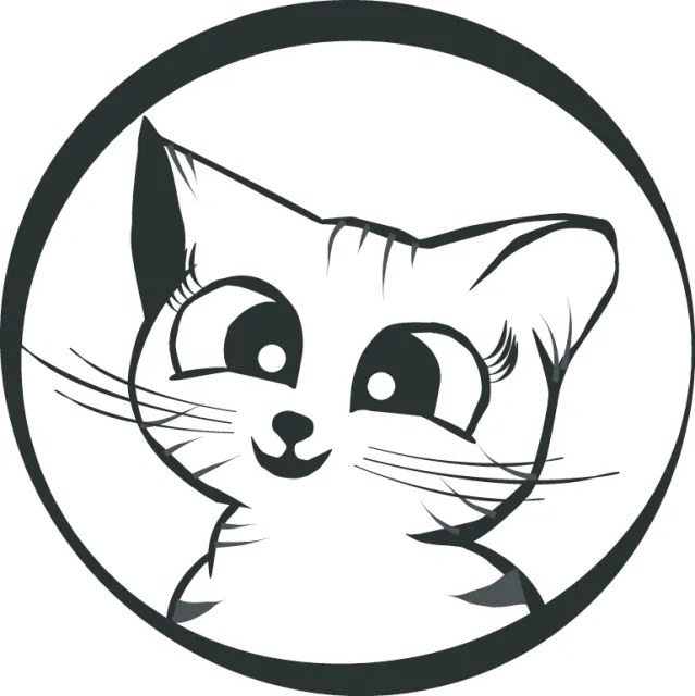Samolepka Kočička hlava