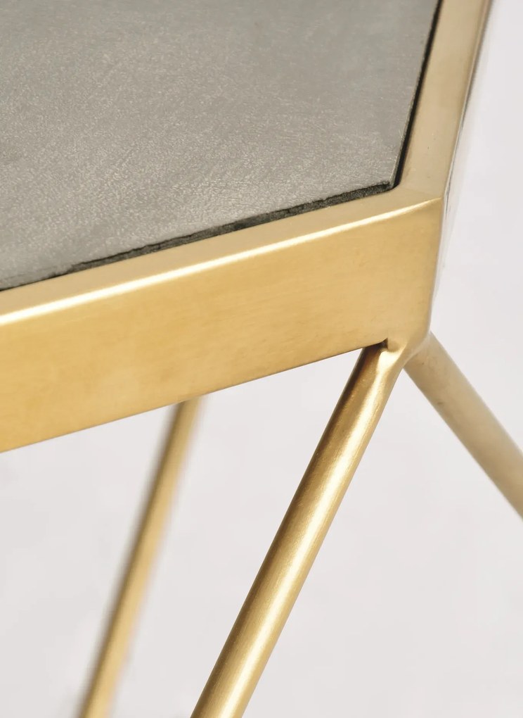 Konferenční stolek Glamour 106 cm zlatý/šedý