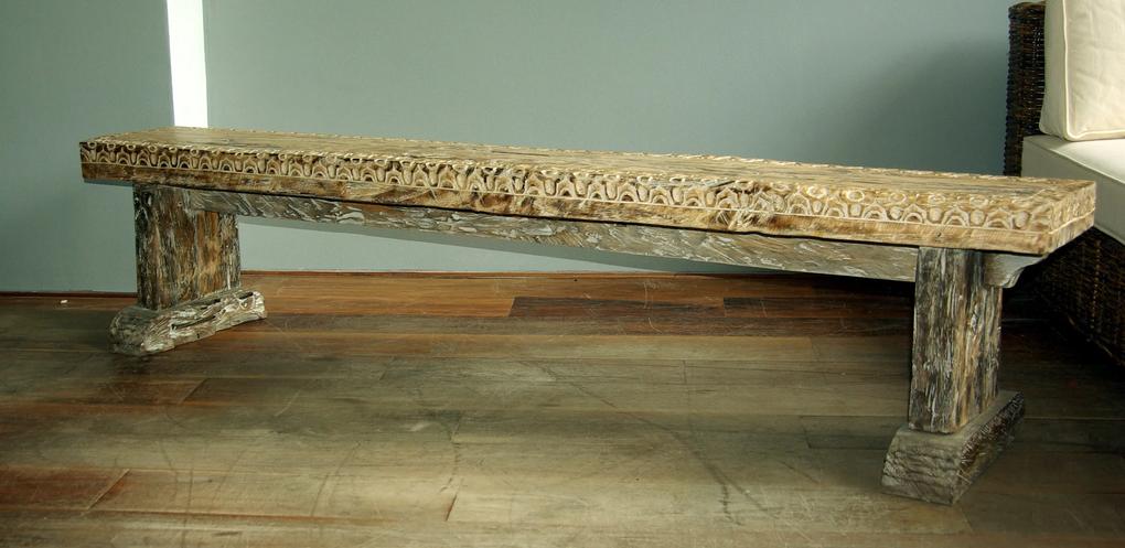 Hitra Dřevěná lavice dlouhá 50 x 200 x 45 cm