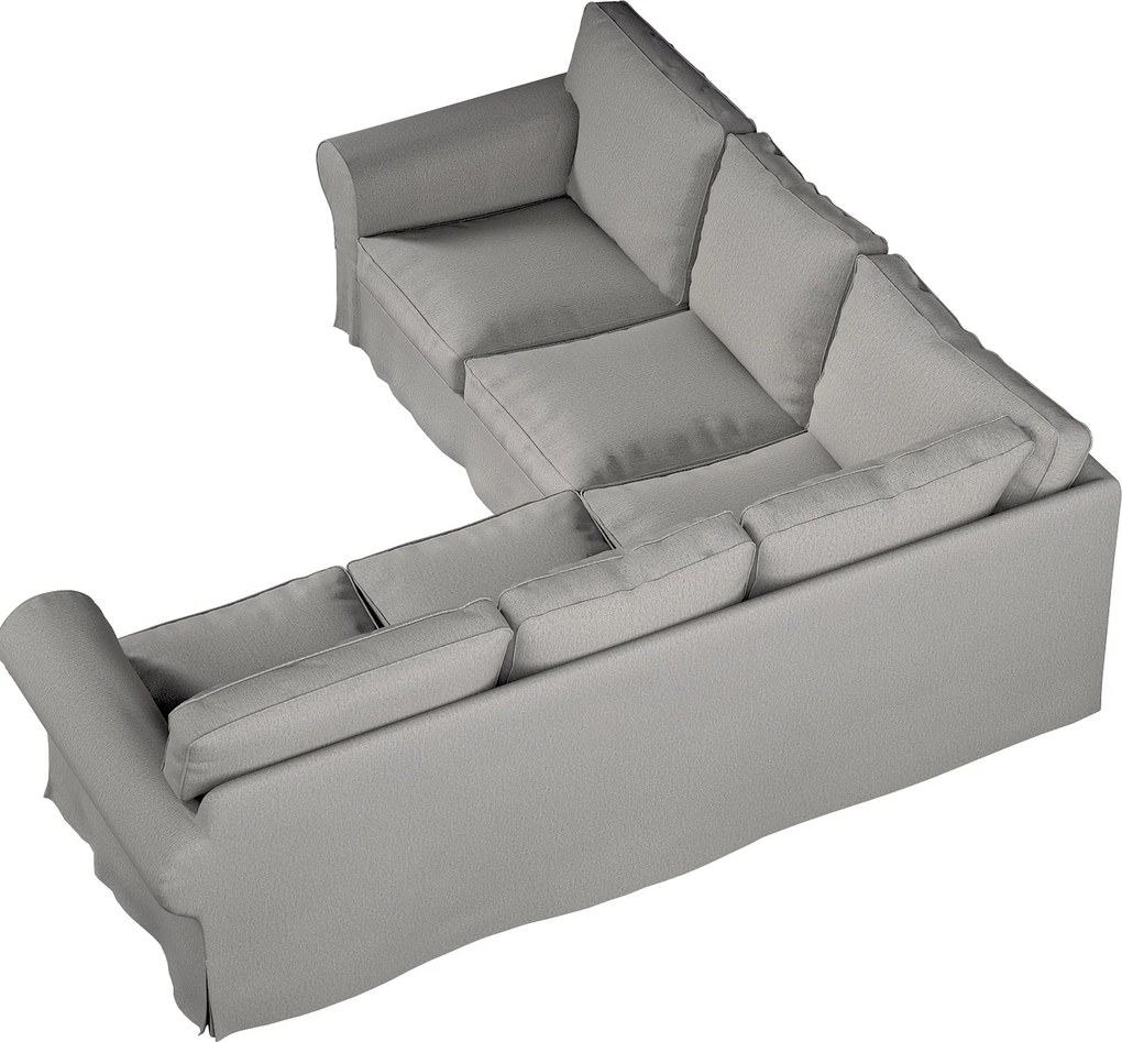 Potah na pohovku IKEA Ektorp rohová barva šedá látka pletený vzor