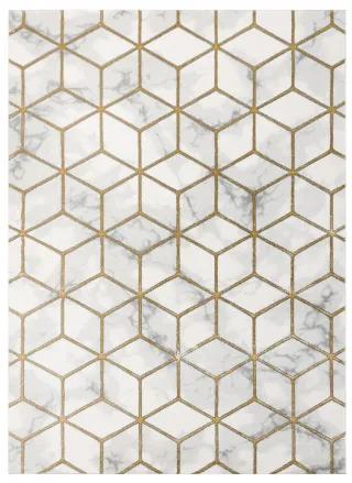 koberec EMERALD výhradní 1014 glamour, stylový krychle krém / zlato velikost 200x290 cm | krásné koberce cz