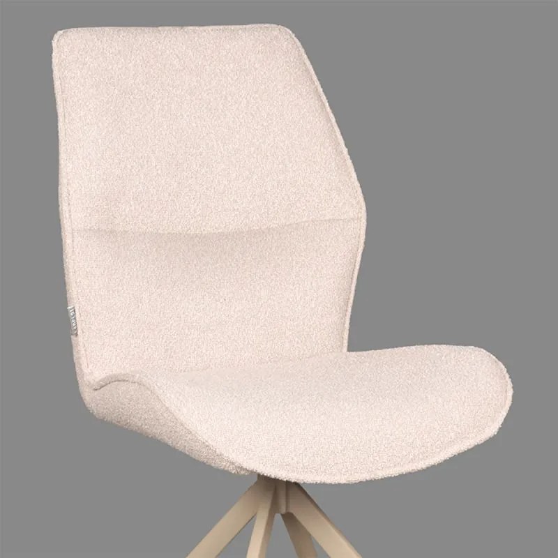 LABEL51 Jídelní židle COMFY bouclé světlá DX-74.001