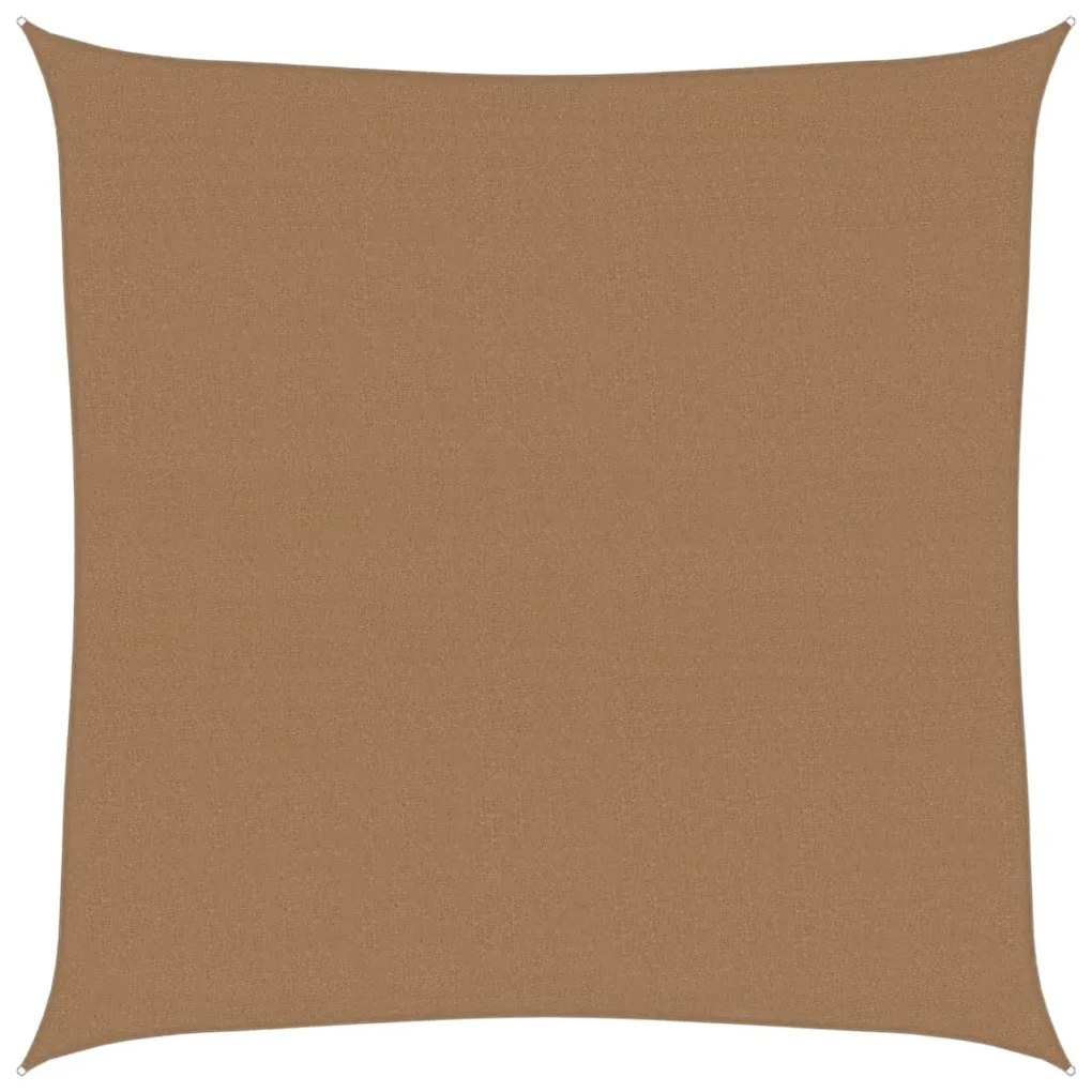 vidaXL Stínící plachta 160 g/m² taupe 5 x 5 m HDPE