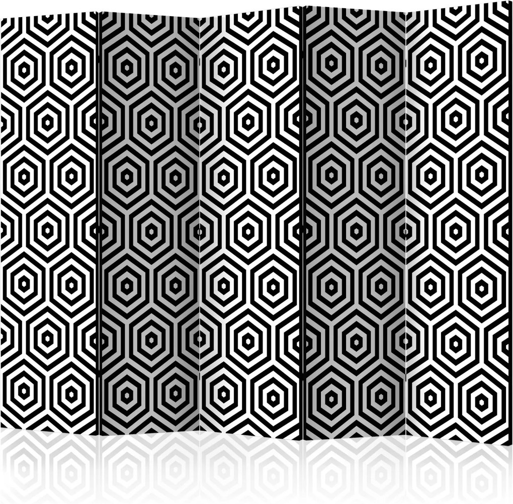 Paraván - Black and White Hypnosis [Room Dividers] 225x172