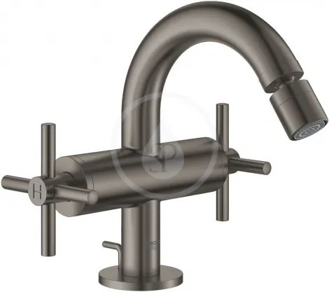 Grohe Atrio - Bidetová baterie s výpustí, velikost M, kartáčovaný Hard Graphite, 24027AL3