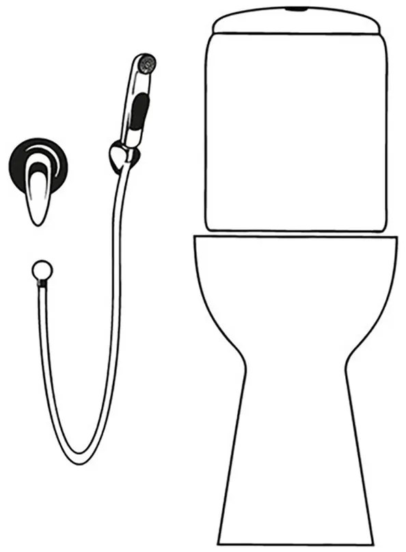 Sapho Deluxe bidetová ruční sprcha s držákem chrom 12327205017