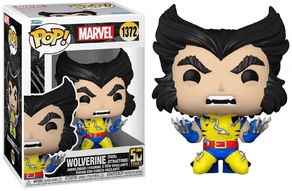Funko pop! marvel wolverine 50th anniversary wolverine fatal attractions 1372