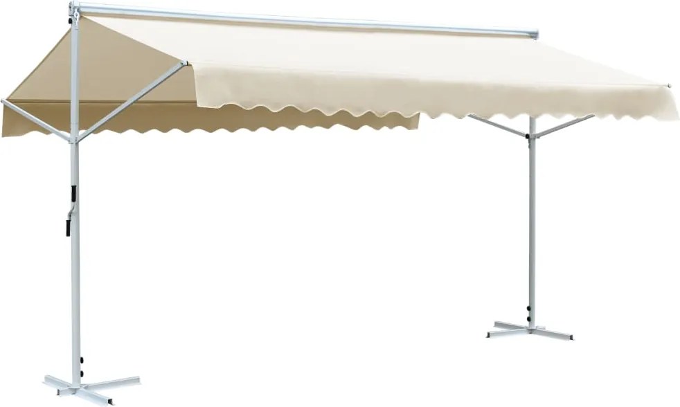 Volně stojící markýza 600 x 300 cm krémová 145884