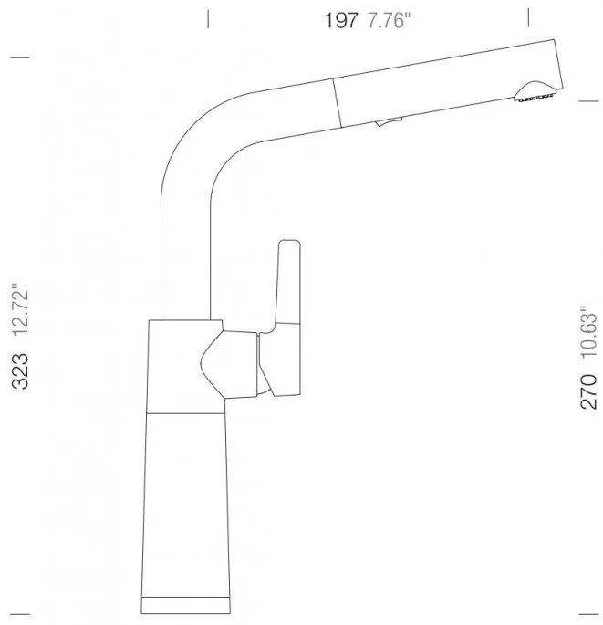 Schock Baterie dřezu SC-540 Bronze vytahovací