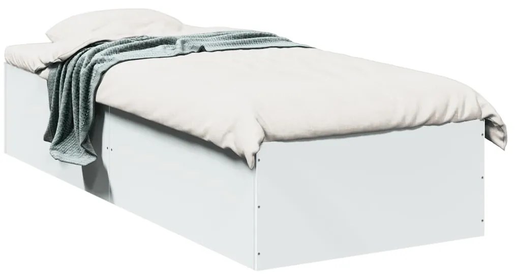 Rám postele bílý 90 x 190 cm kompozitní dřevo 3281063
