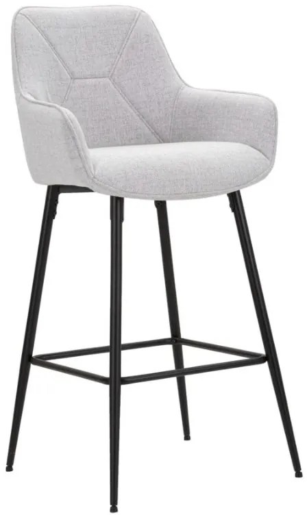 Designová barová židle Elchanan šedá