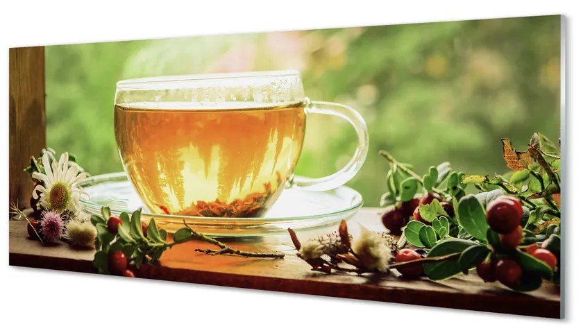 akrylový obraz čaje byliny horké 120x60 cm