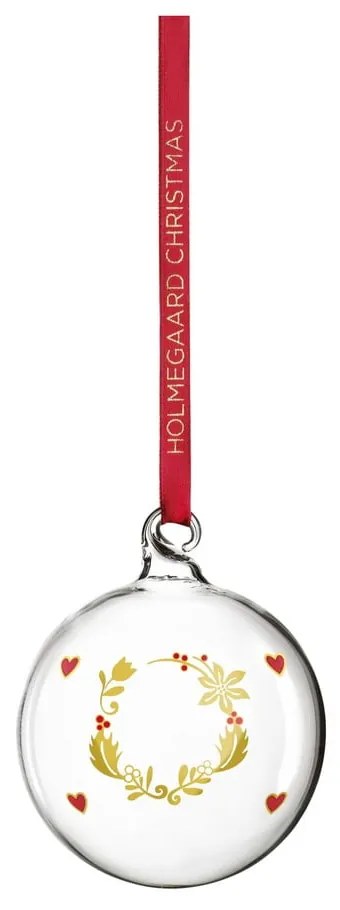 Skleněná ručně foukaná vánoční koule ø 6,5 cm Ann-Sofi Romme Annual Christmas Bauble – Holmegaard