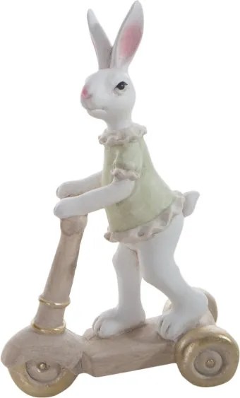Velikonoční dekorace FIG 157D zajíc na koloběžce